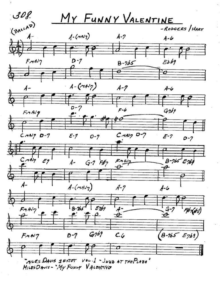 My Funny Valentine | PDF