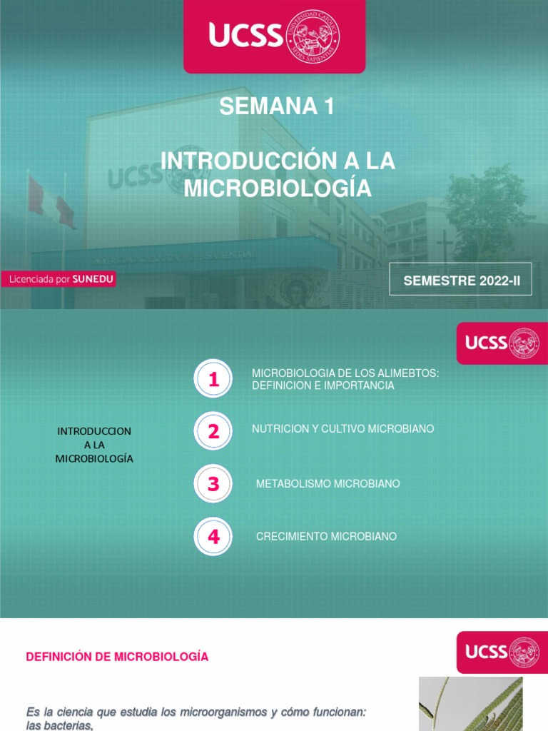 Semana 1 - Introduccion A La Microbiologia | PDF | Las bacterias | Microorganismo
