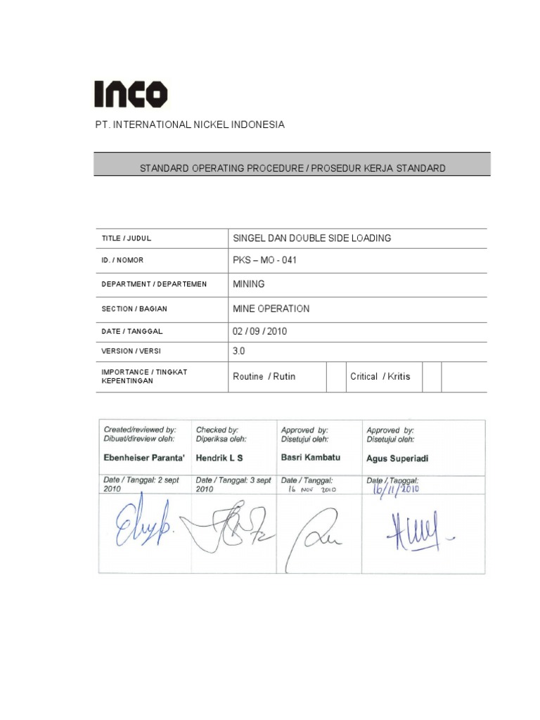 PKS Single Dan Double Side LOADING 2010 .. | PDF