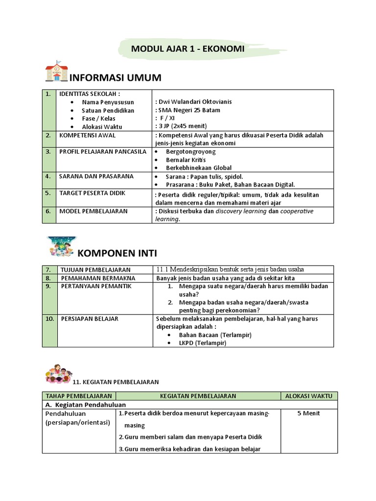 Modul Ajar 1-Kelangkaan | PDF