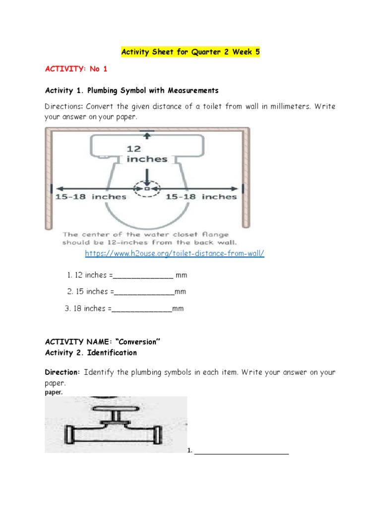 Activity-Sheet-for-Plumbing 8Quarter-2-Week-5 | PDF | Plumbing