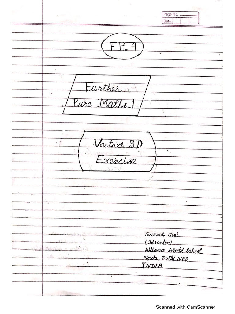 fp1 Vectors 3d Exercise | PDF