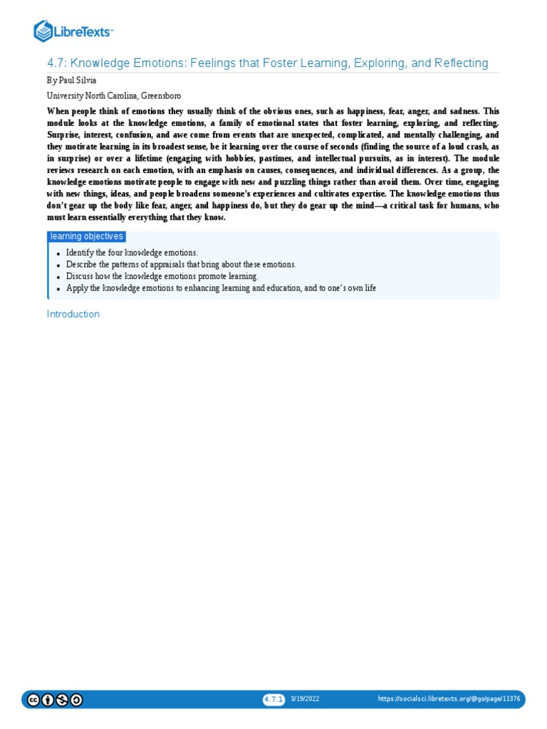 Knowledge Emotions: Boosting Learning | PDF | Emotions | Curiosity