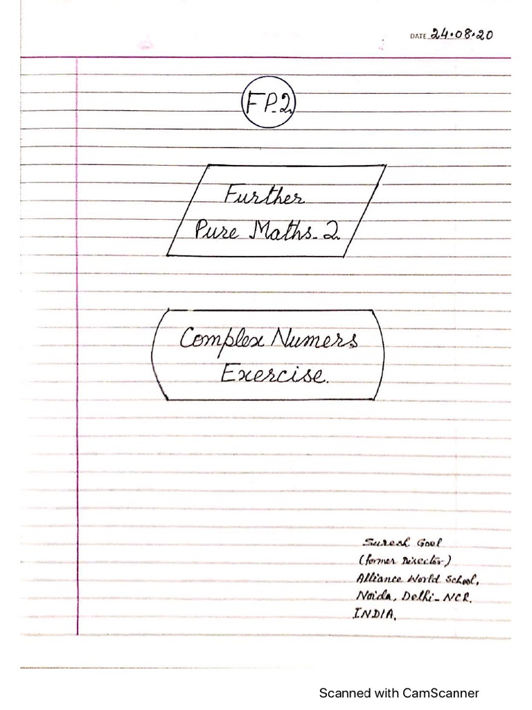 fp2 Complex Numbers Exercise 1 | PDF