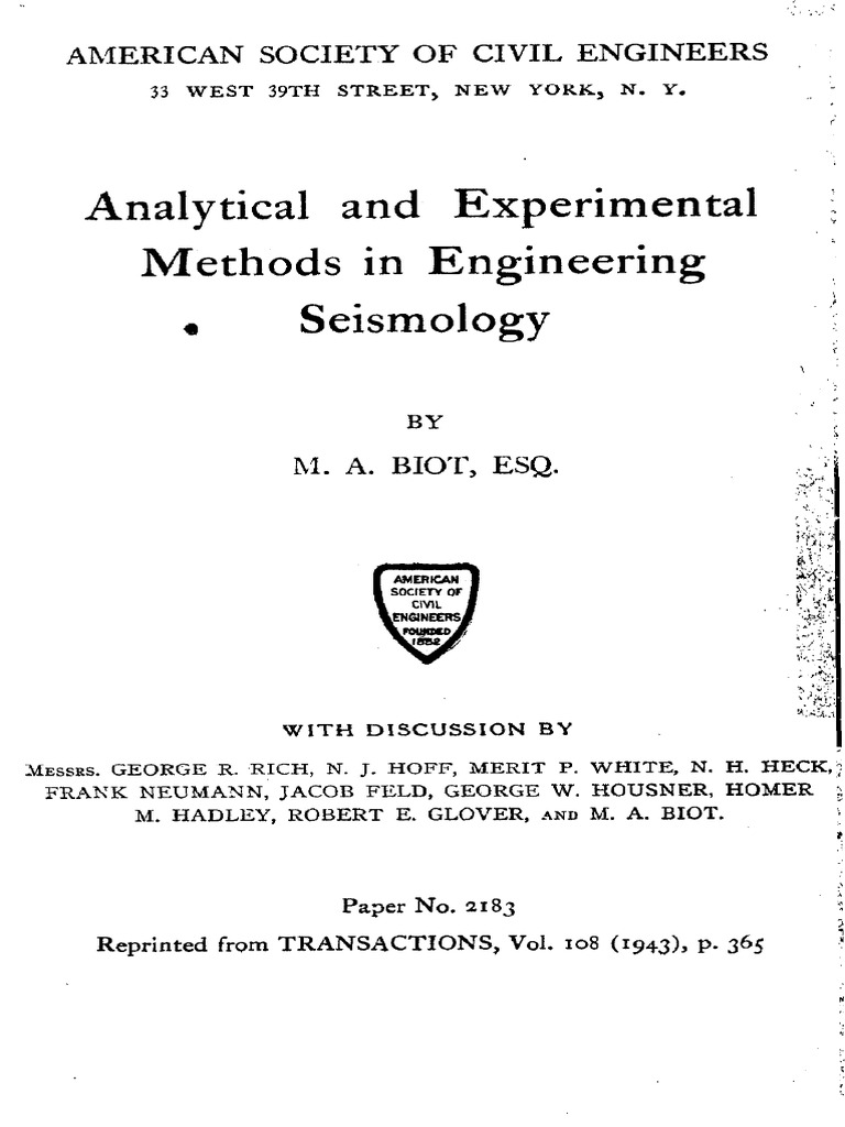 2.19-Analytical and Experimental Methods in Engineering Seismology ...