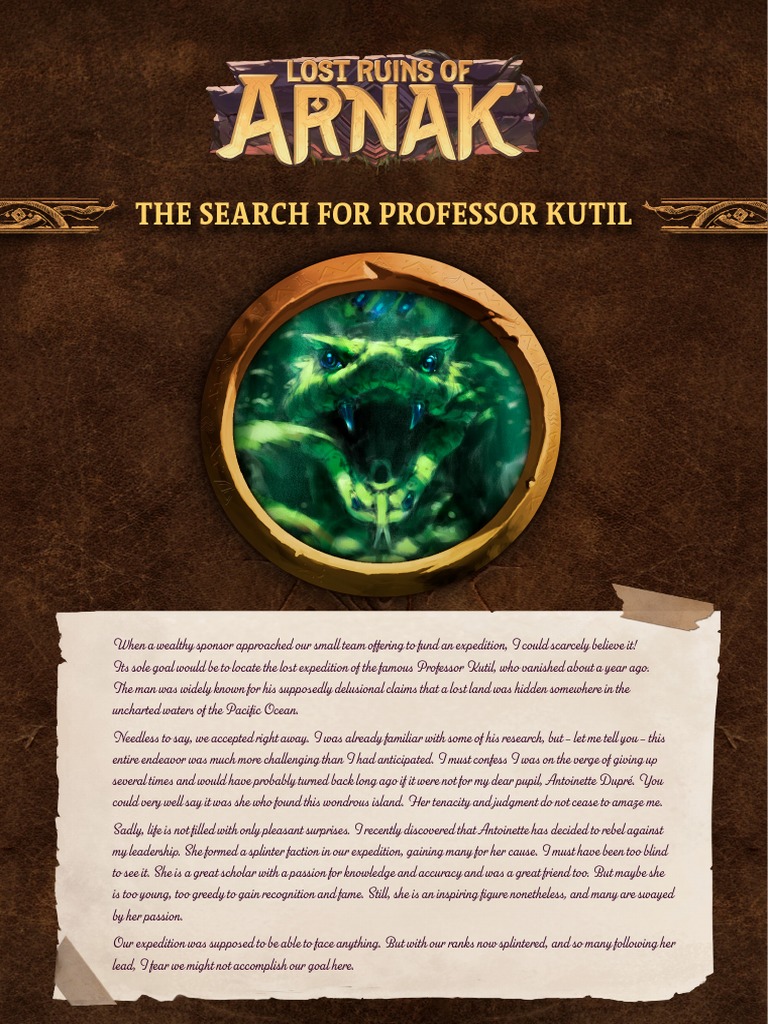 Lost Ruins of Arnak Solo Campaign Rules en | PDF | Playing Cards