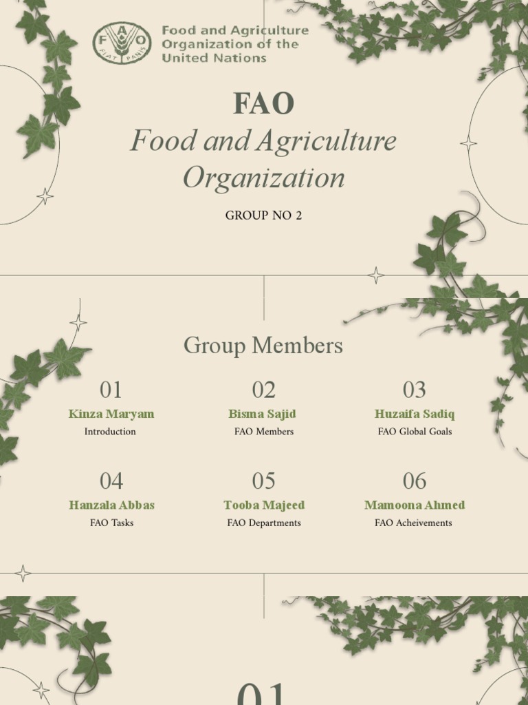 Food and Agriculture Organization: Group No 2 | Download Free PDF ...