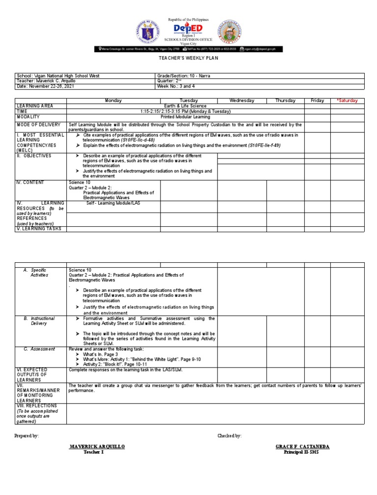 WTP-Science 10-Narra Week 3 | Download Free PDF | Cognitive Science | Behavior Modification