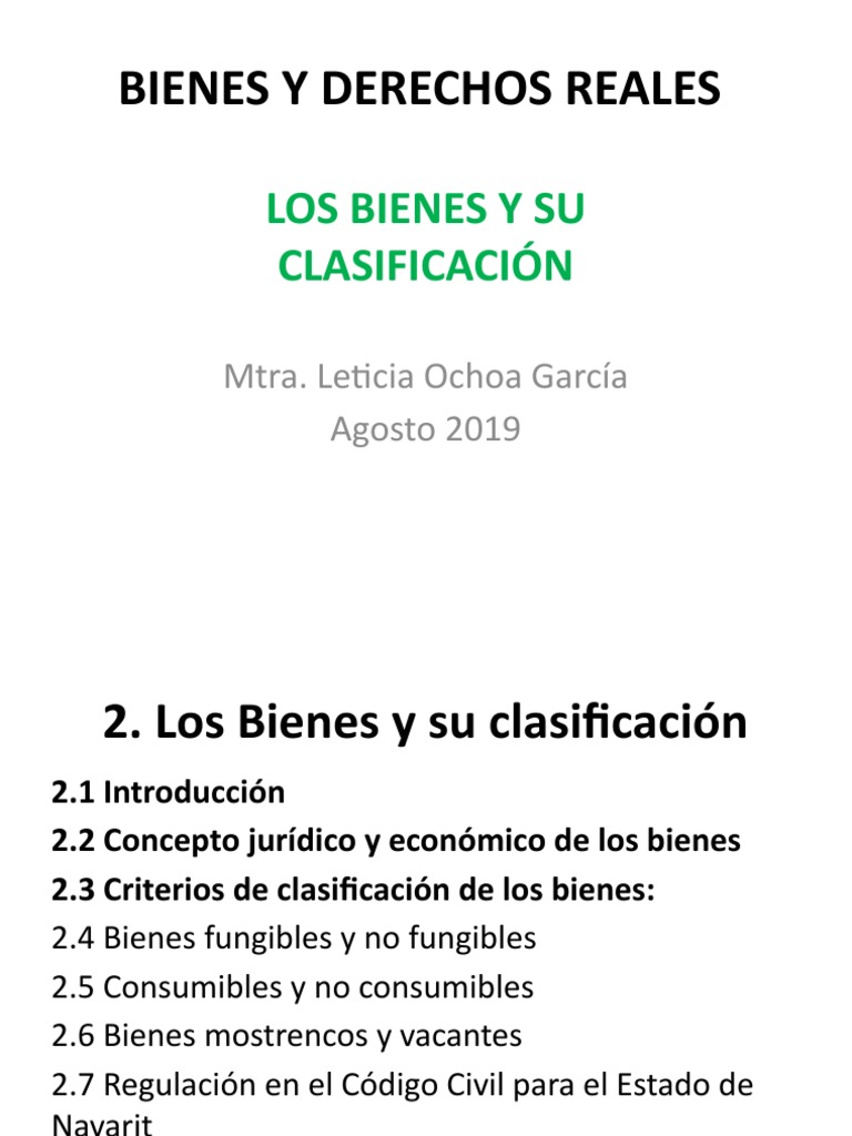 Unidad 2 Los Bienes y Su Clasificaciã n-1 | PDF | Propiedad | Justicia