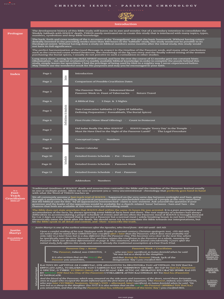 CHRISTOS IESOUS 〣 Passover Chronology · Refutation of Fast-Track Trial ...