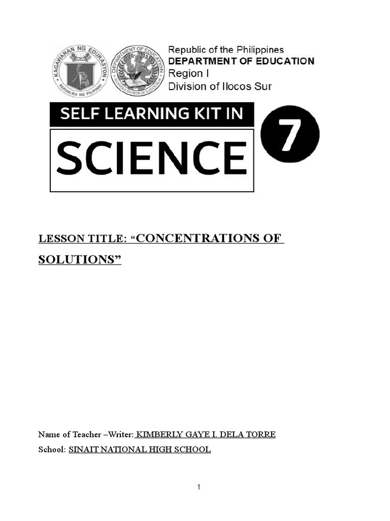 Science 7 Q1 Week 7 | PDF | Solubility | Mixture