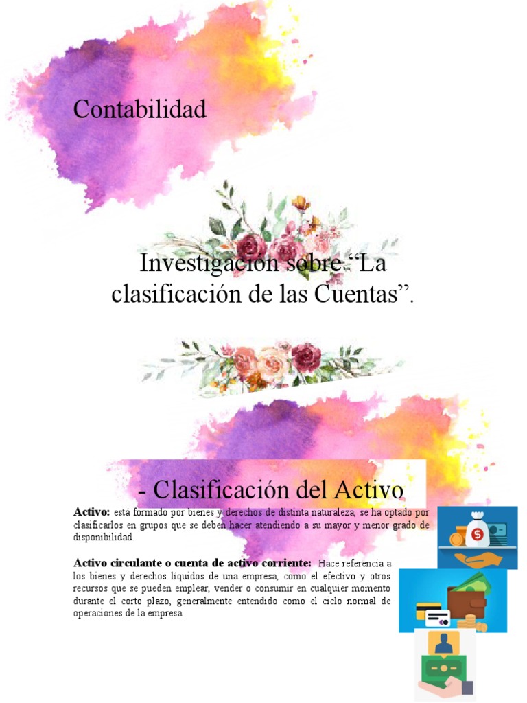 Clasificación de Las Cuentas | PDF | Bancos | Pagos