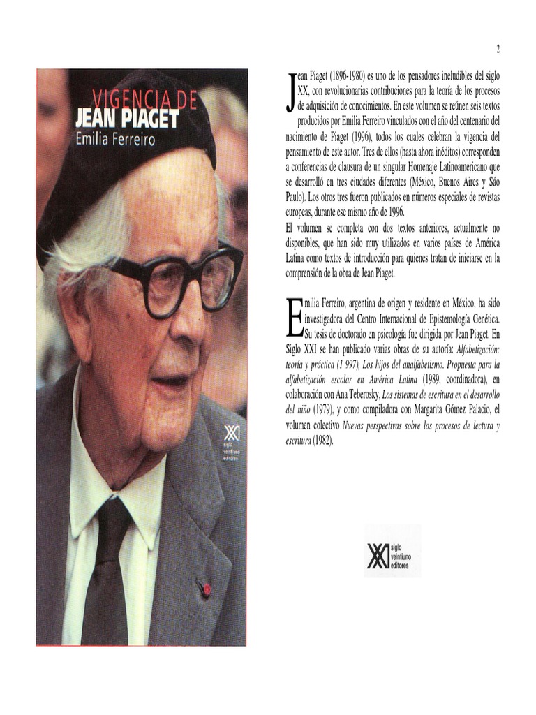 La Vigencia de Piaget PDF | PDF | Sicología | Escritura