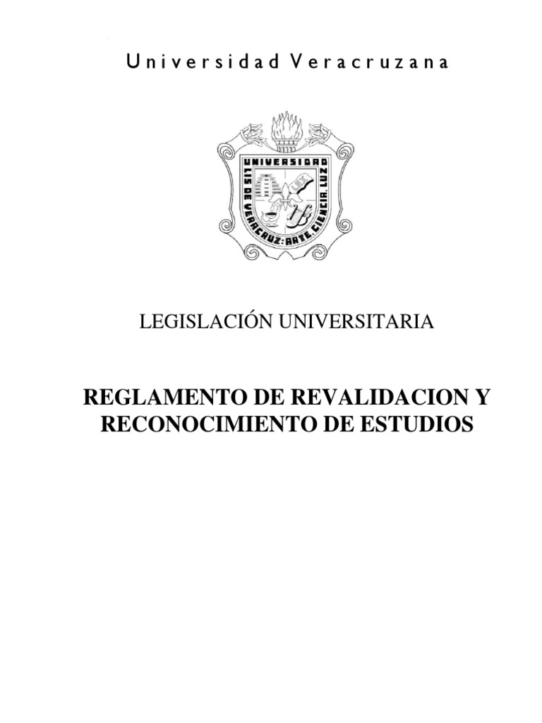 Reglamento de Revalidacion y Rec de Estudios | PDF | Universidad ...