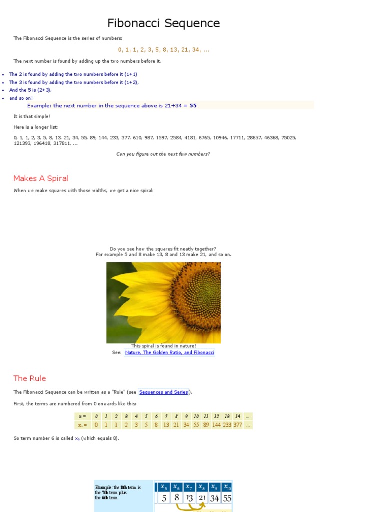 Fibonacci Sequence | PDF