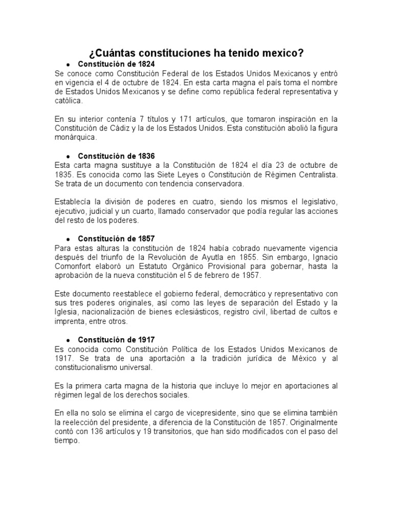 Constituciones | PDF | Constitución | México