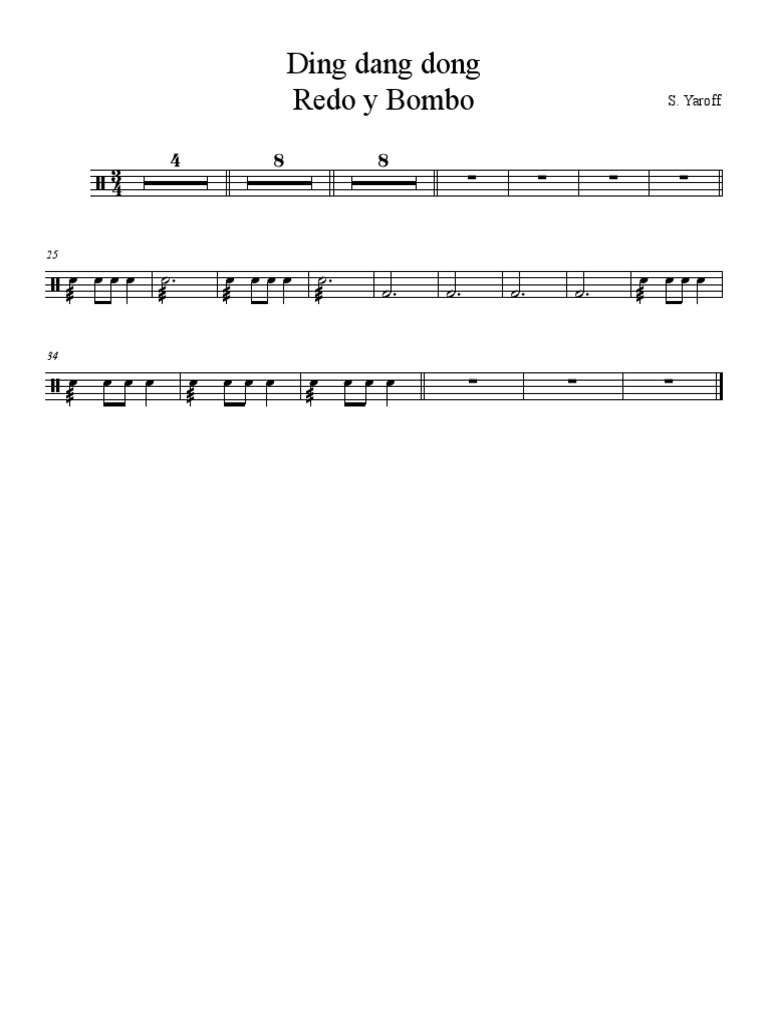 Ding Dang Dong - Drum Set | PDF