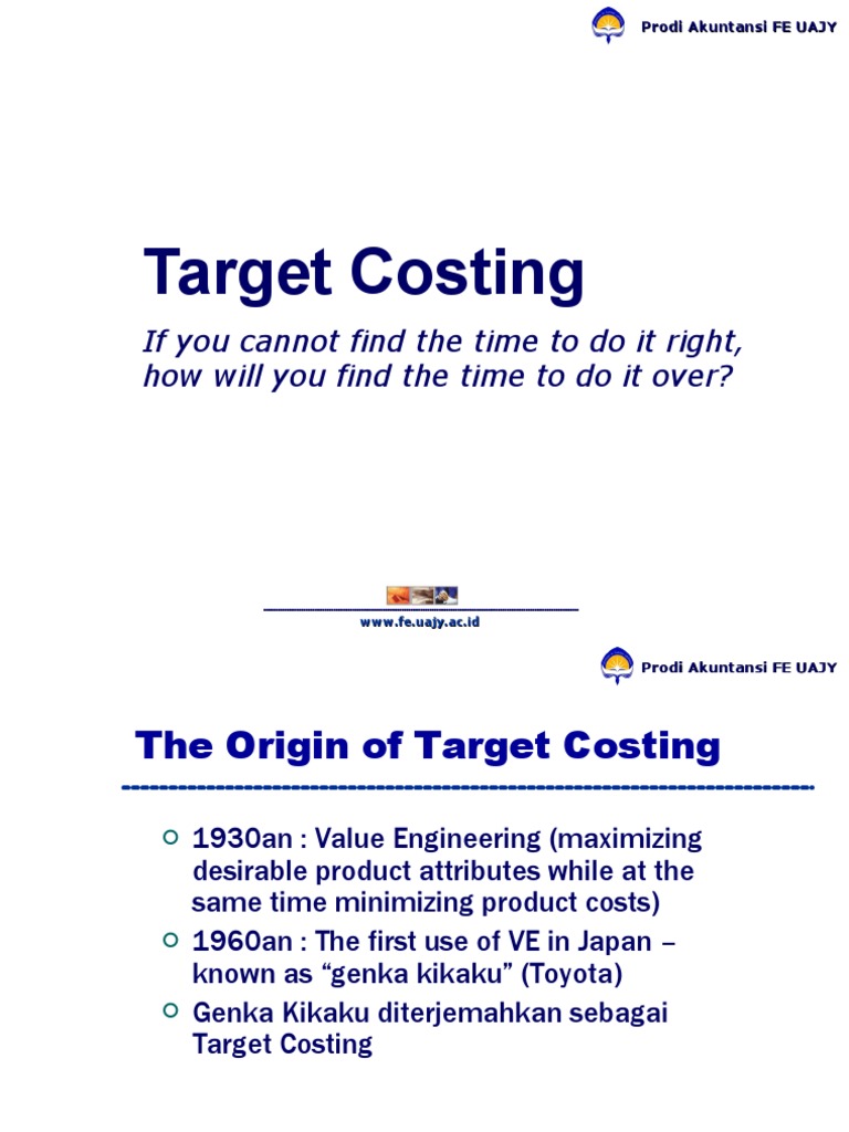 Materi Target Costing | PDF | Profit (Economics) | Business