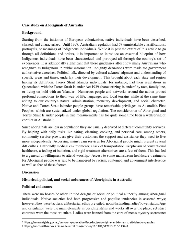 ANU_1389 Case Study on Aboriginals of Australia | PDF | Indigenous ...