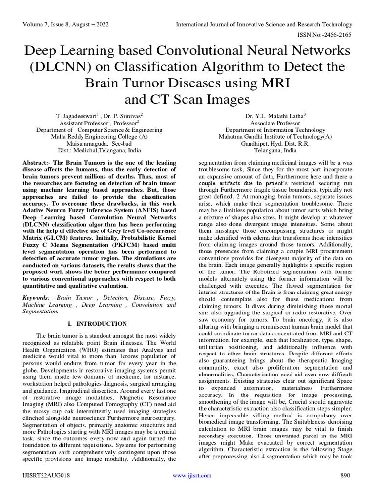 Deep Learning Based Convolutional Neural Networks Dlcnn On Classification Algorithm To Detect