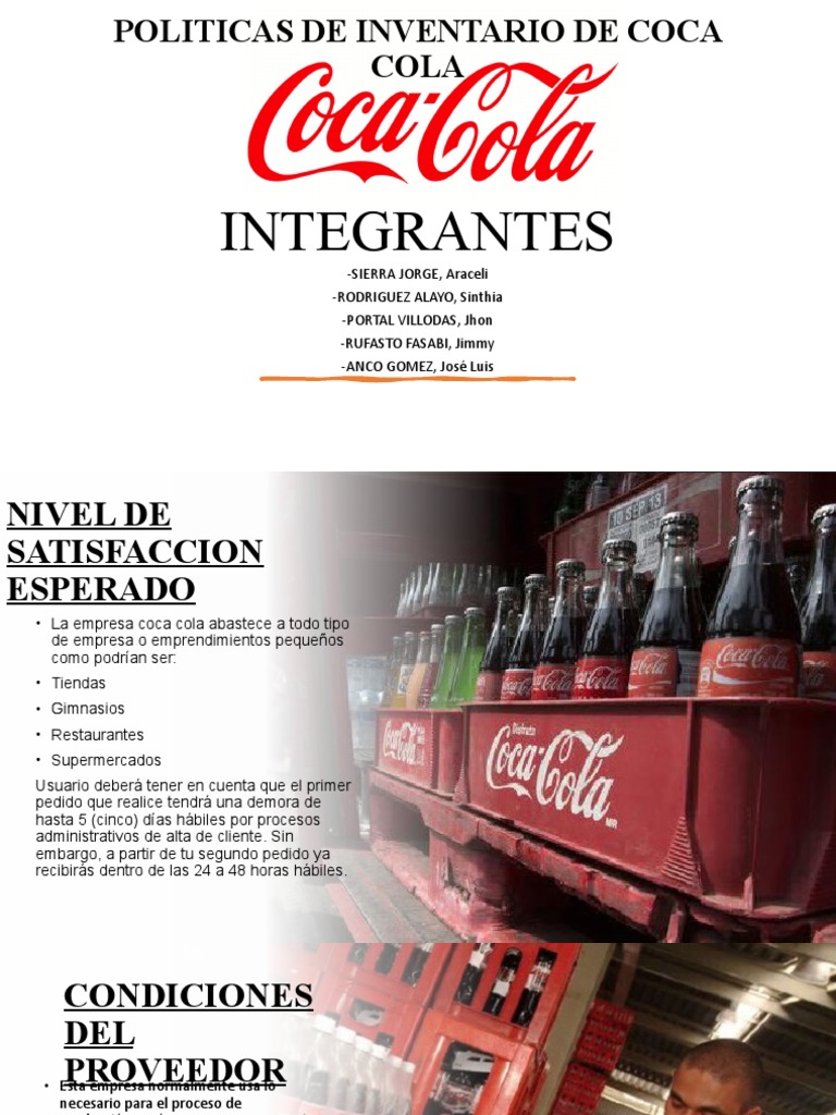 Politicas de Inventario Coca Cola | PDF | Inventario | Logística
