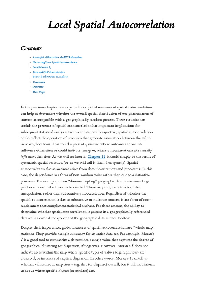 Local Spatial Autocorrelation - Geographic Data Science With Python ... Local Spatial Autocorrelation - Geographic Data Science With Python ...
