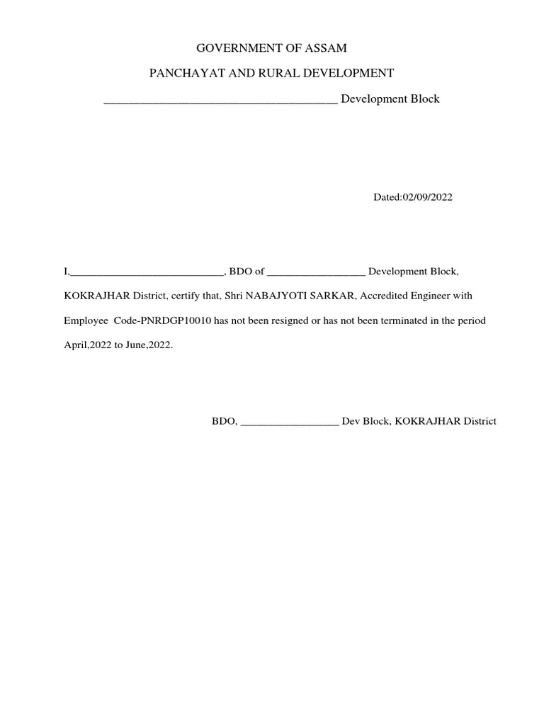 The Role of Block Development Officers in Rural Development: A ...