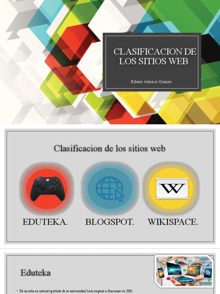 Clasificacion de Los Sitios Web | PDF