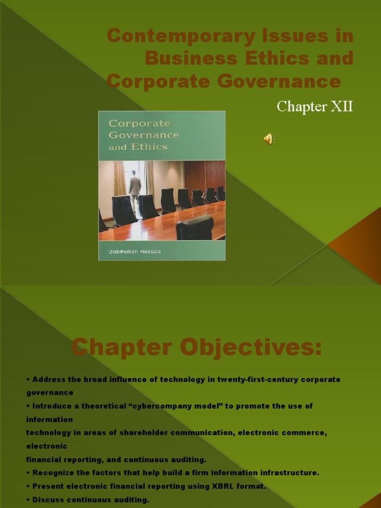 Lecture Corporate Governance and Ethics Chapter 12 - Rezaee (Download Tai Tailieutuoi - Com ...
