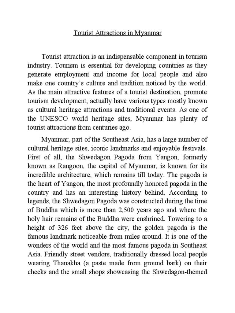 Tourist Attractions in Myanmar | PDF | Myanmar