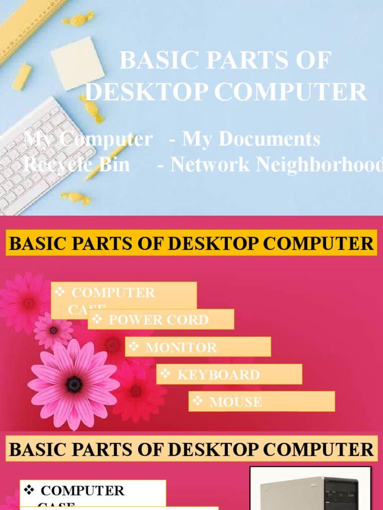 Basic Parts of a Desktop Computer | PDF