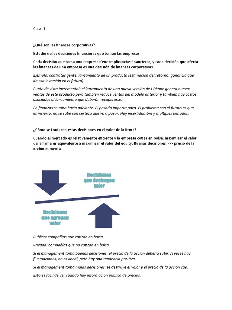 Finanzas Corporativas. Clases | PDF | Flujo de caja descontado | Tasa interna de retorno