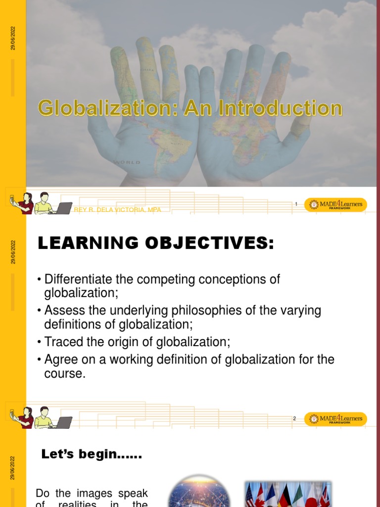 Introduction To Globalization-June 28, 2022 | PDF | Globalization ...