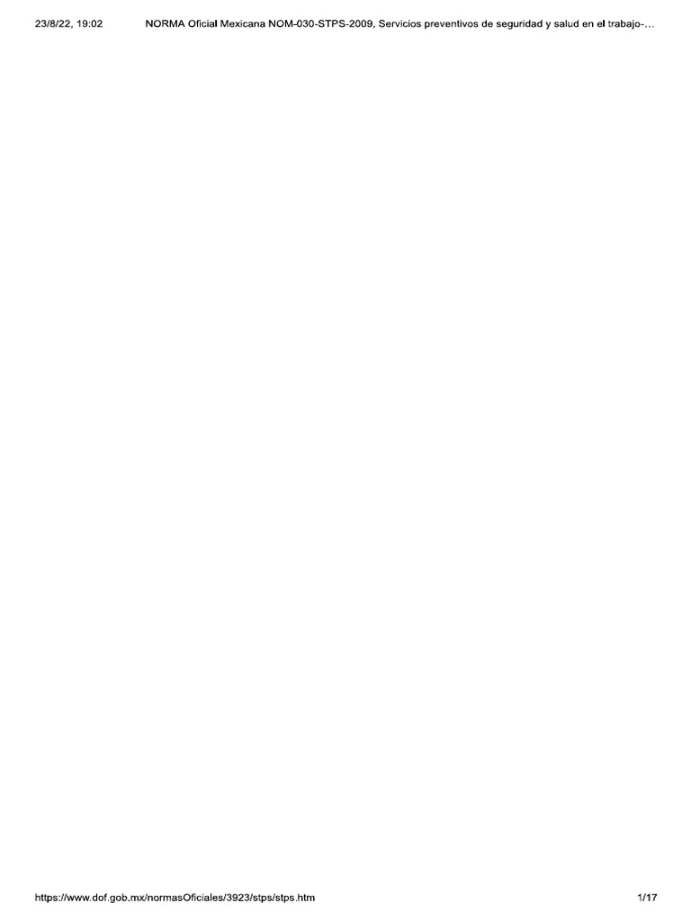 Nom 030 STPS 2009 | PDF