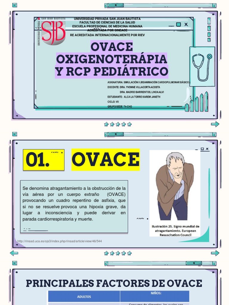 OVACE OXIGENOTERÁPIA Y RCP PEDIÁTRICO | PDF | Reanimación ...