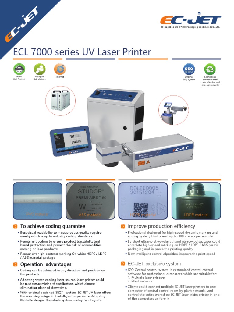 Ecl7000 en | PDF | Printer (Computing) | Ultraviolet