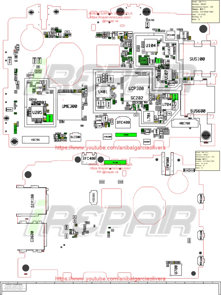 SM-T111 Esquematico Completo Anibal Garcia Irepair | PDF