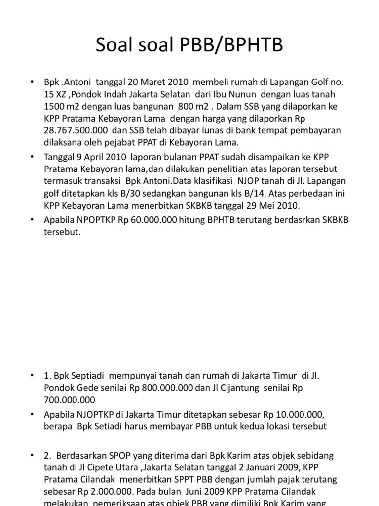 Soal Soal PBB | PDF