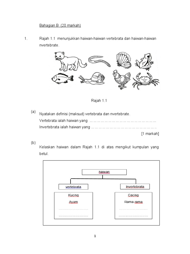 Bahagian B Pentaksiran Tahun 4 Set 1 | PDF