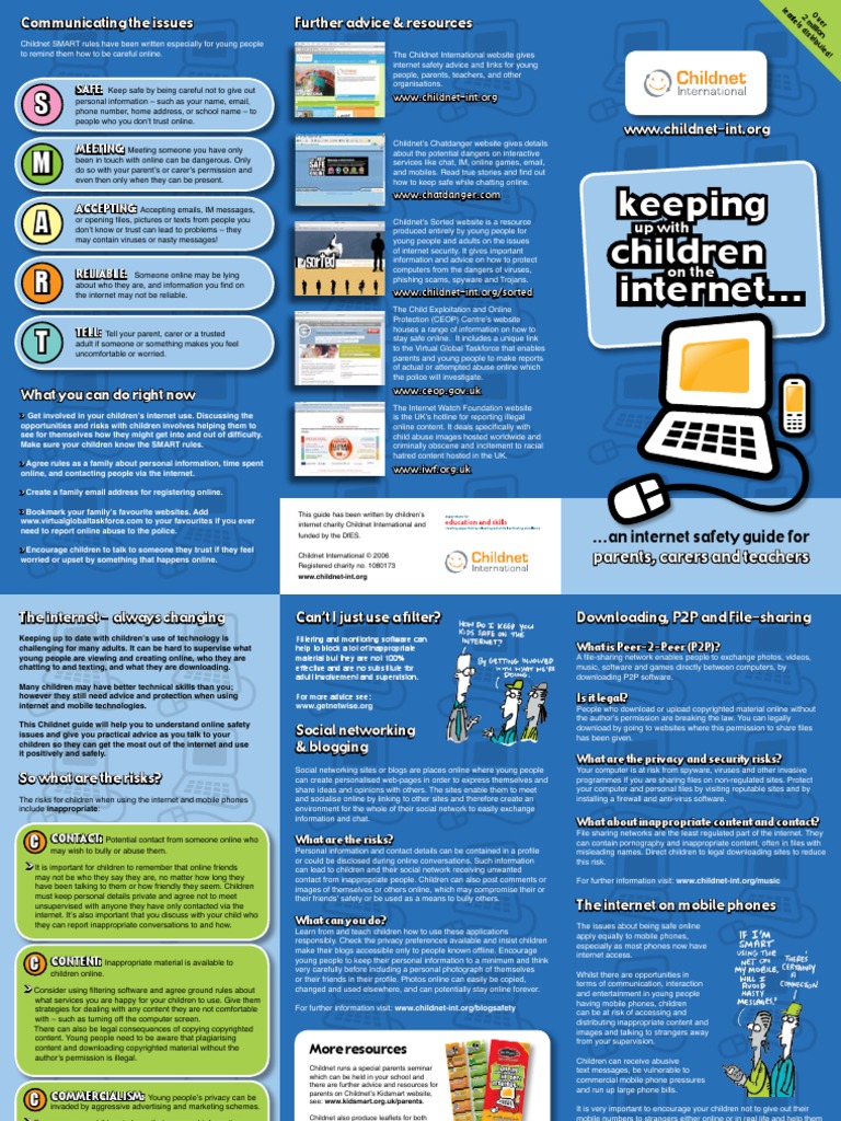 Keeping Children Safe On The Internet | PDF | Social Networking Service ...