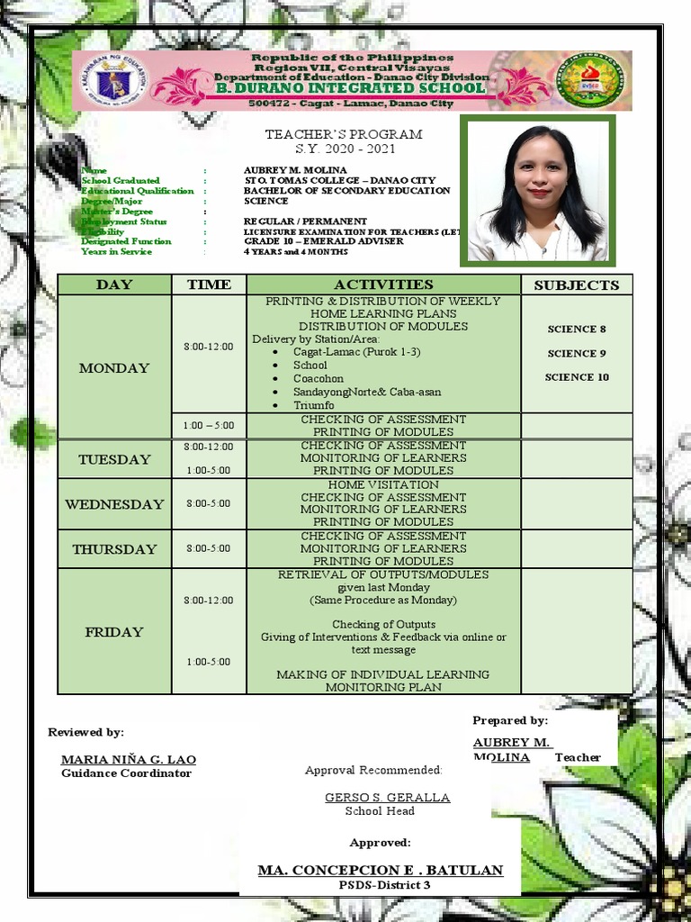 Aubrey Teachers Program 2020 - 2021 | PDF | Academic Degree | Vocational Education