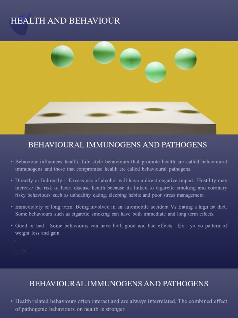 Health and Behaviour | PDF | Self-Improvement