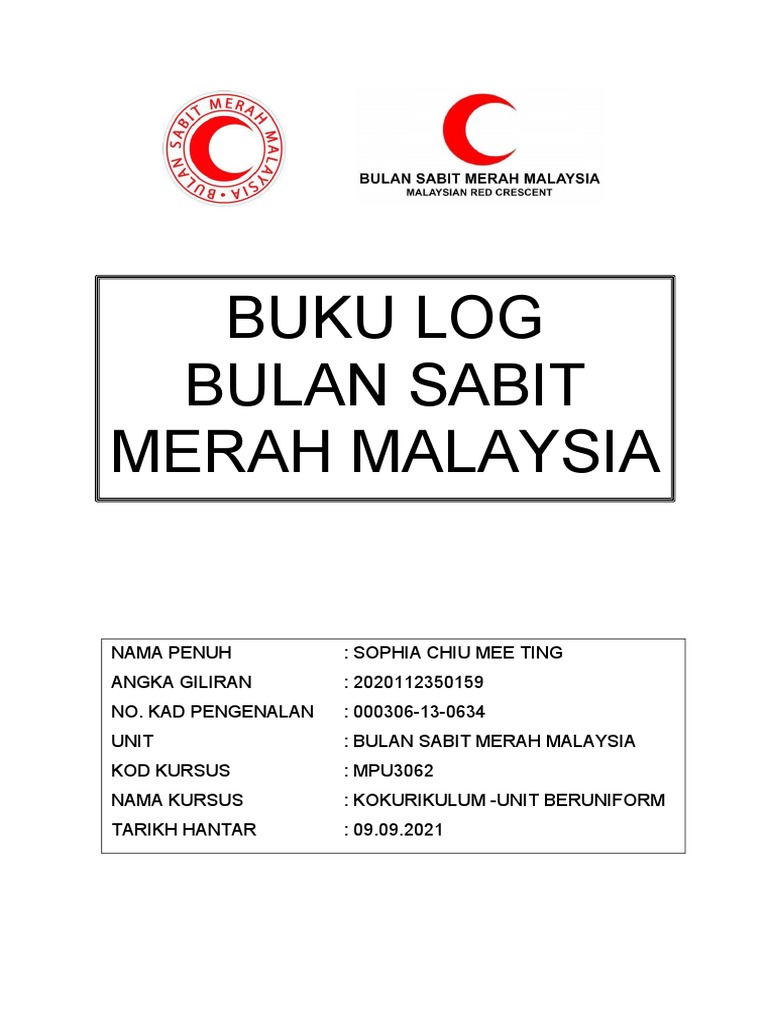 Buku Log Bulan Sabit Merah Malaysia (BSMM) | PDF