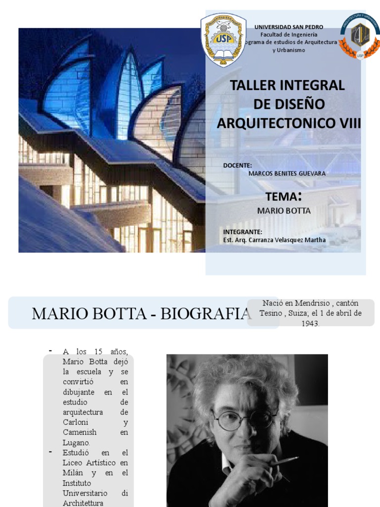 Mario Botta | PDF | Diseño arquitectonico | Arquitectura