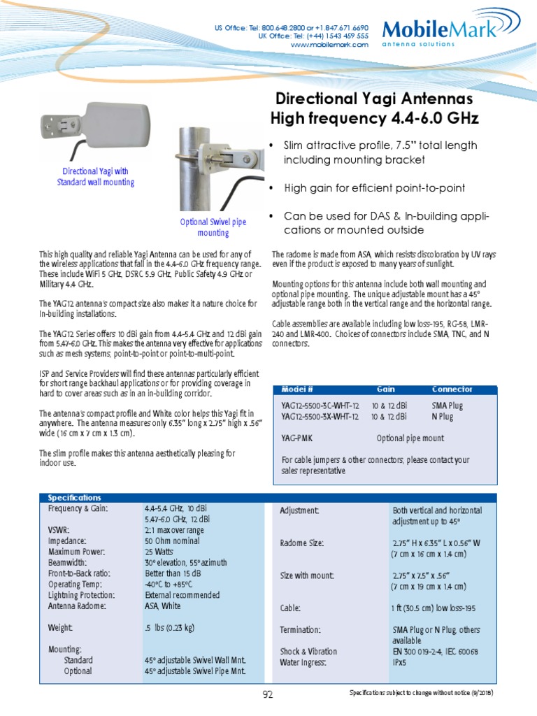 YAG12 - Antena Jammer | PDF | Antenna (Radio) | Electrical Connector