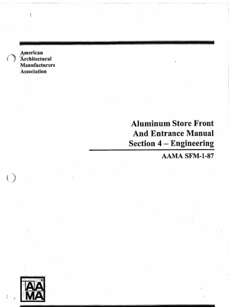 AAMA SFM-1-87 Section 4 - Engineering | PDF
