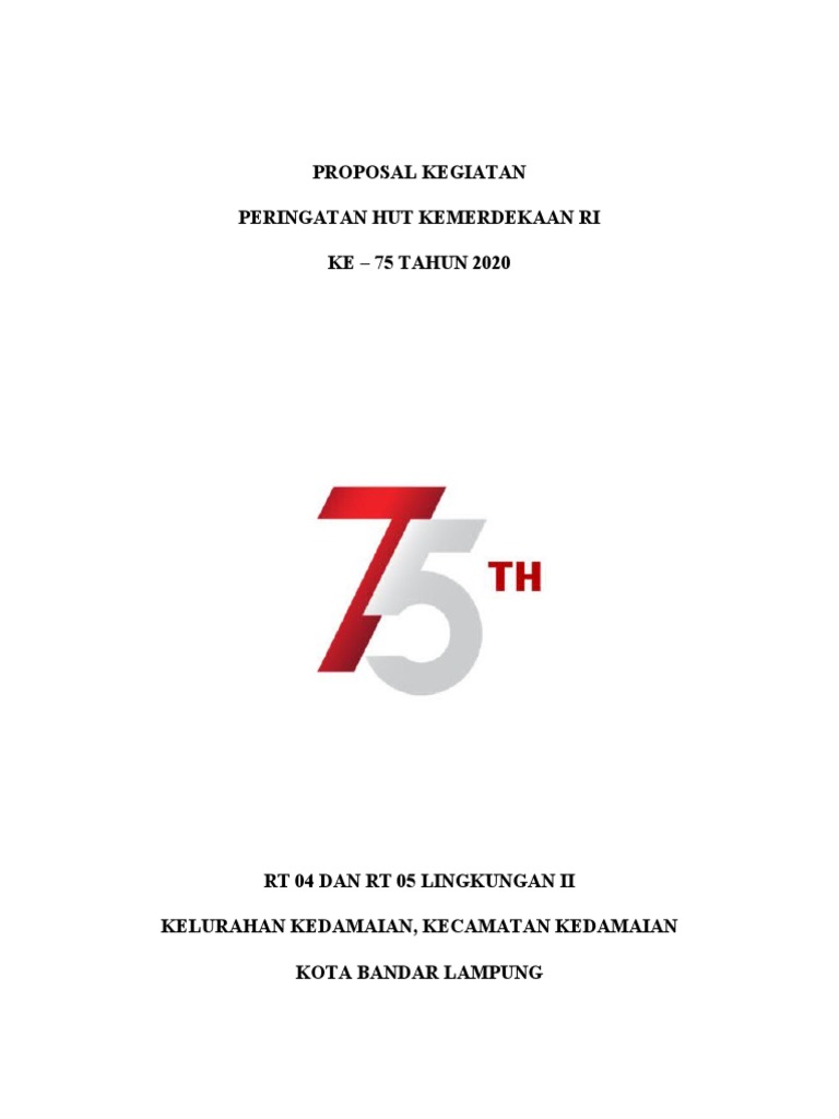 Proposal Kegiatan Hut Ri 75 | PDF