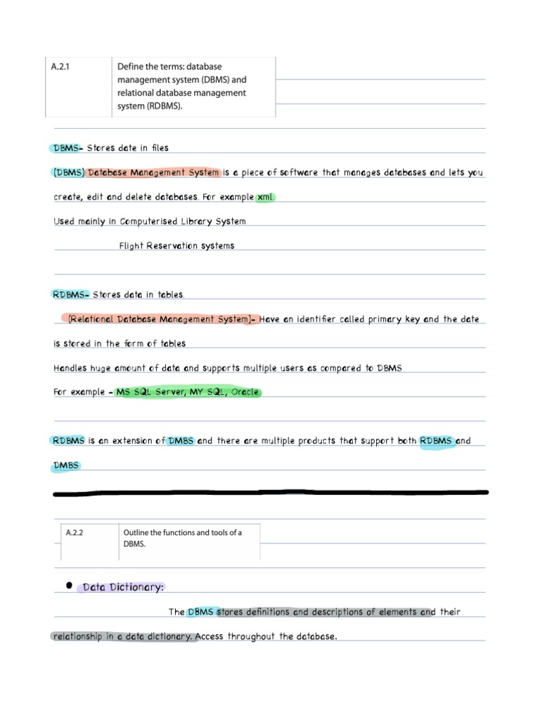 Computer Science Option A Database | PDF | Databases | Relational Database
