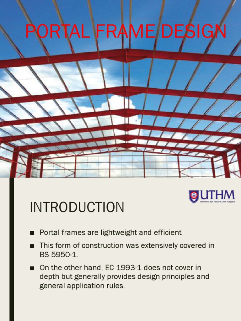 CP 5 - Portal Frame Design | PDF | Buckling | Bending