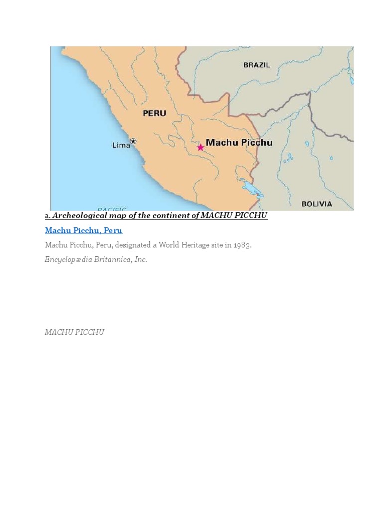 Machu Picchu | PDF | Machu Picchu